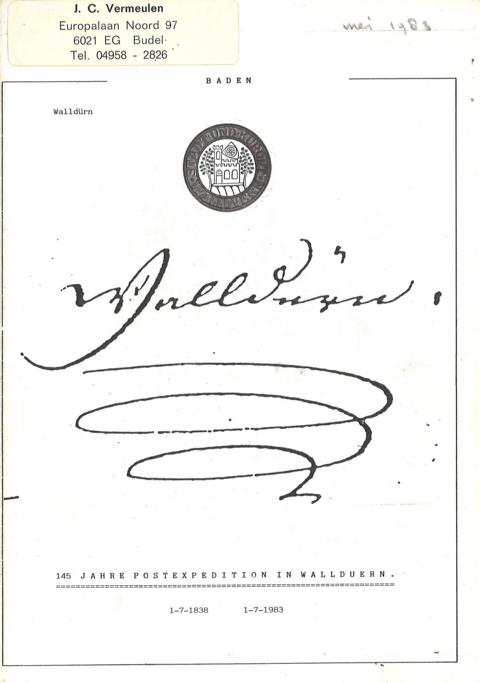 Assion, Peter (Hg.), 1200 Jahre Walldürn. 794 n. Chr. - 1994 n. Chr ...